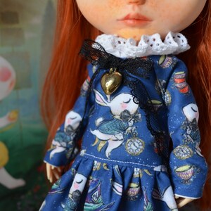 Vintage Long Blythe Doll Blue Dress, Blythe Clothes, Boho Dress for ...