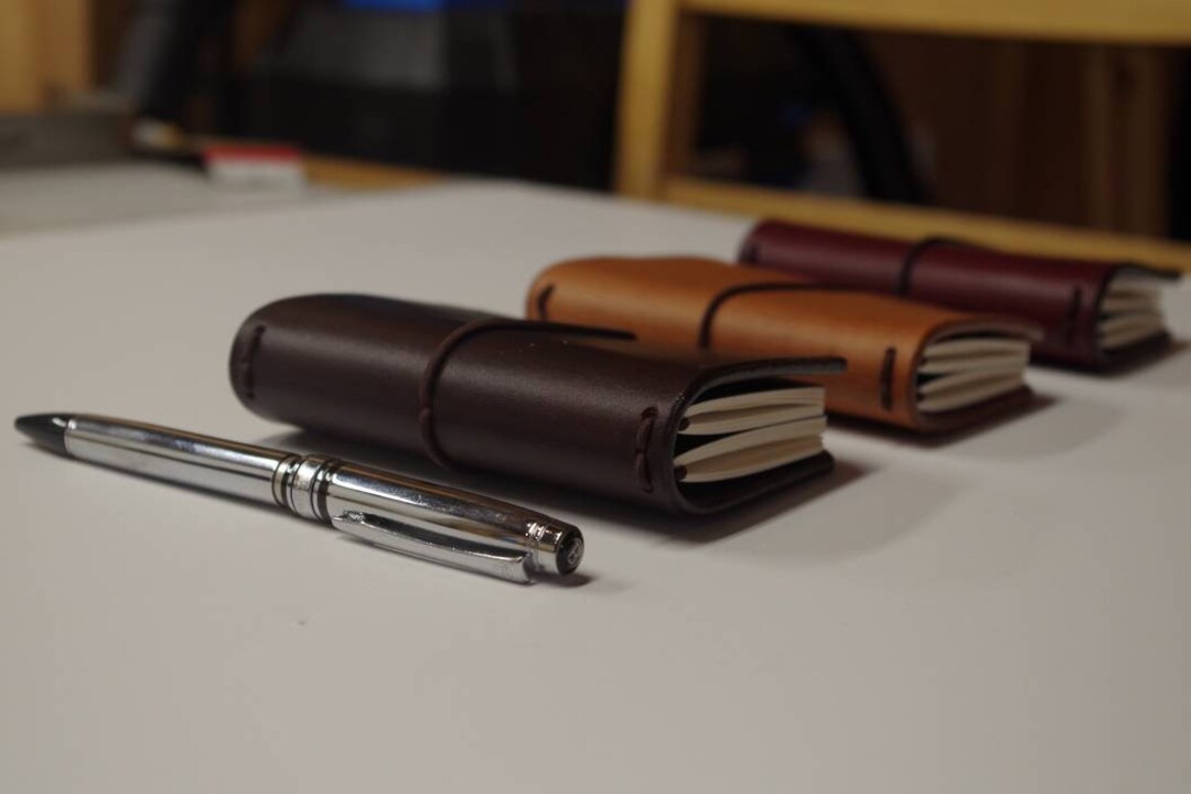 MINI Traveler*pick Your Finish*full Grain Leather Notebook Cover, 2 ...