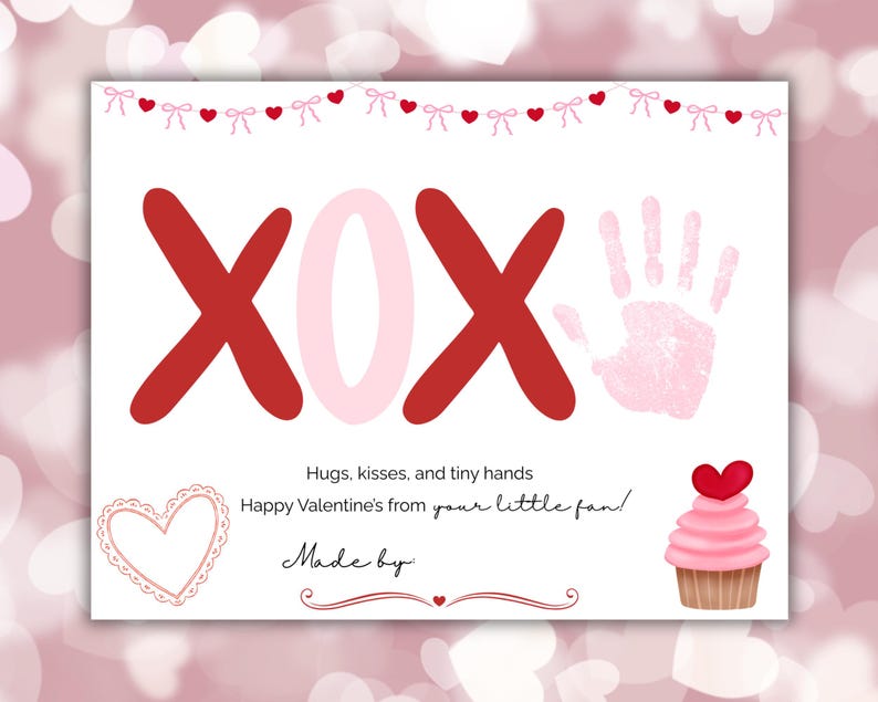 Love Valentines Handprint Art Craft for Toddlers, Valentines Day ...