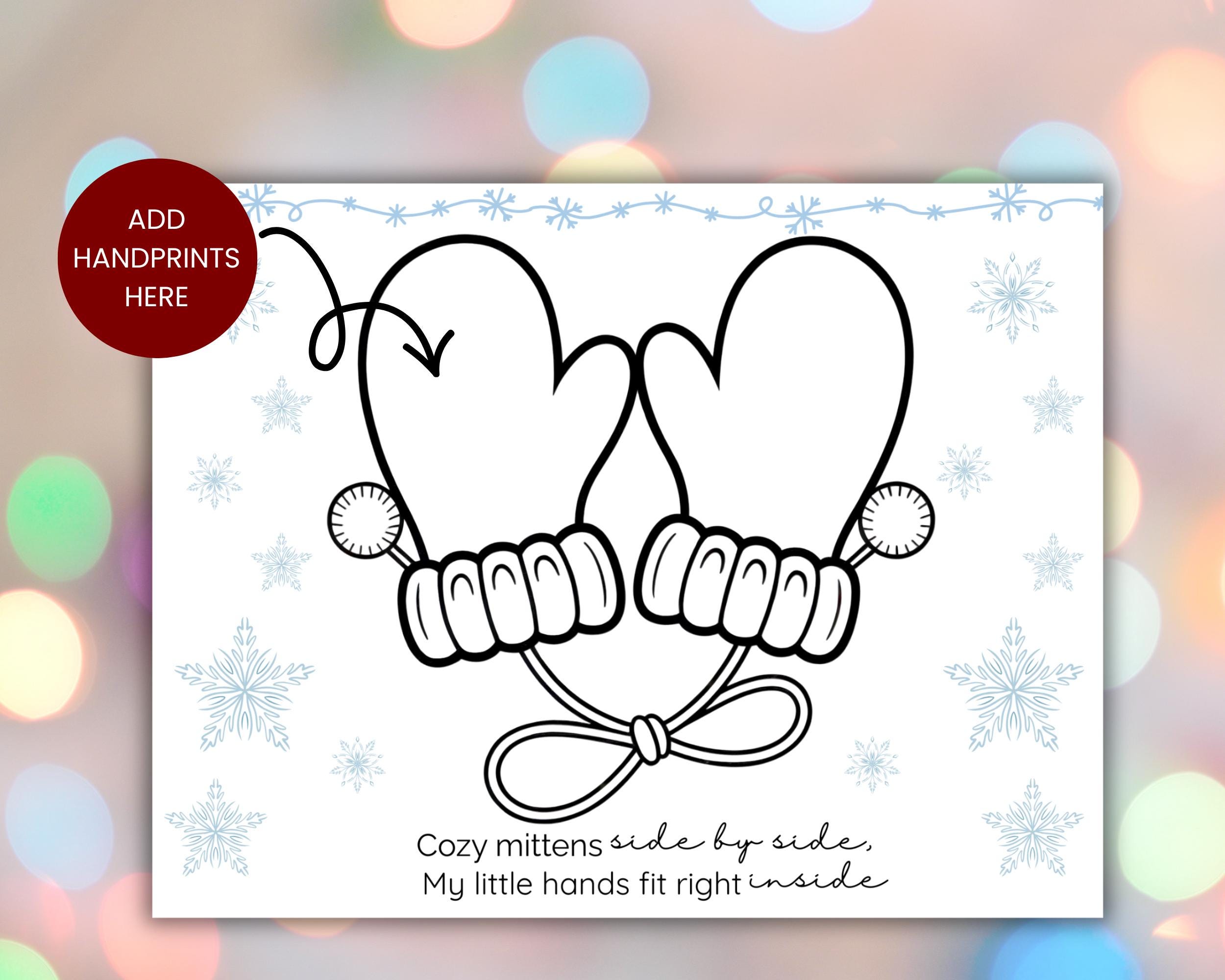 Christmas Handprint Craft, Winter Handprint Daycare Craft, DIY Holiday ...