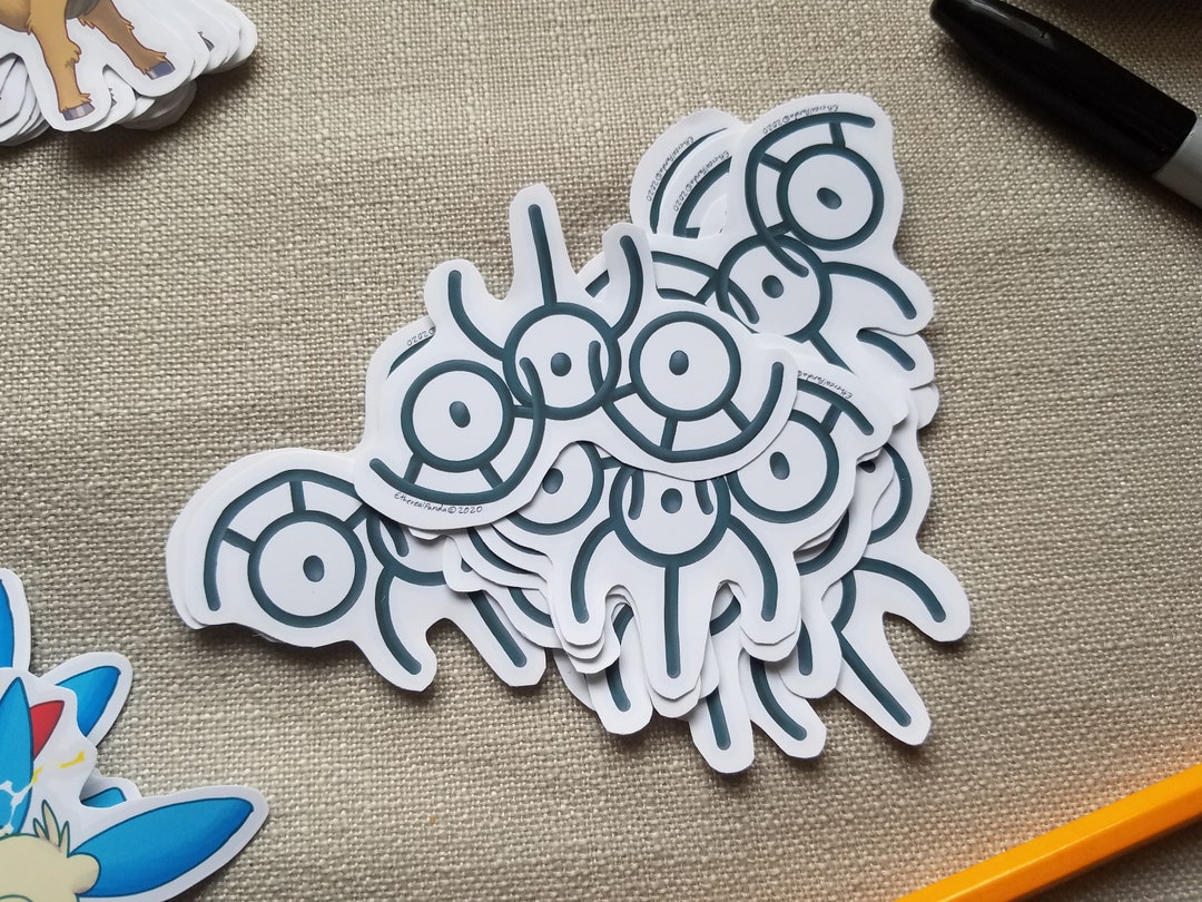 Unown UWU Pokemon 3 Inch Sticker - Etsy