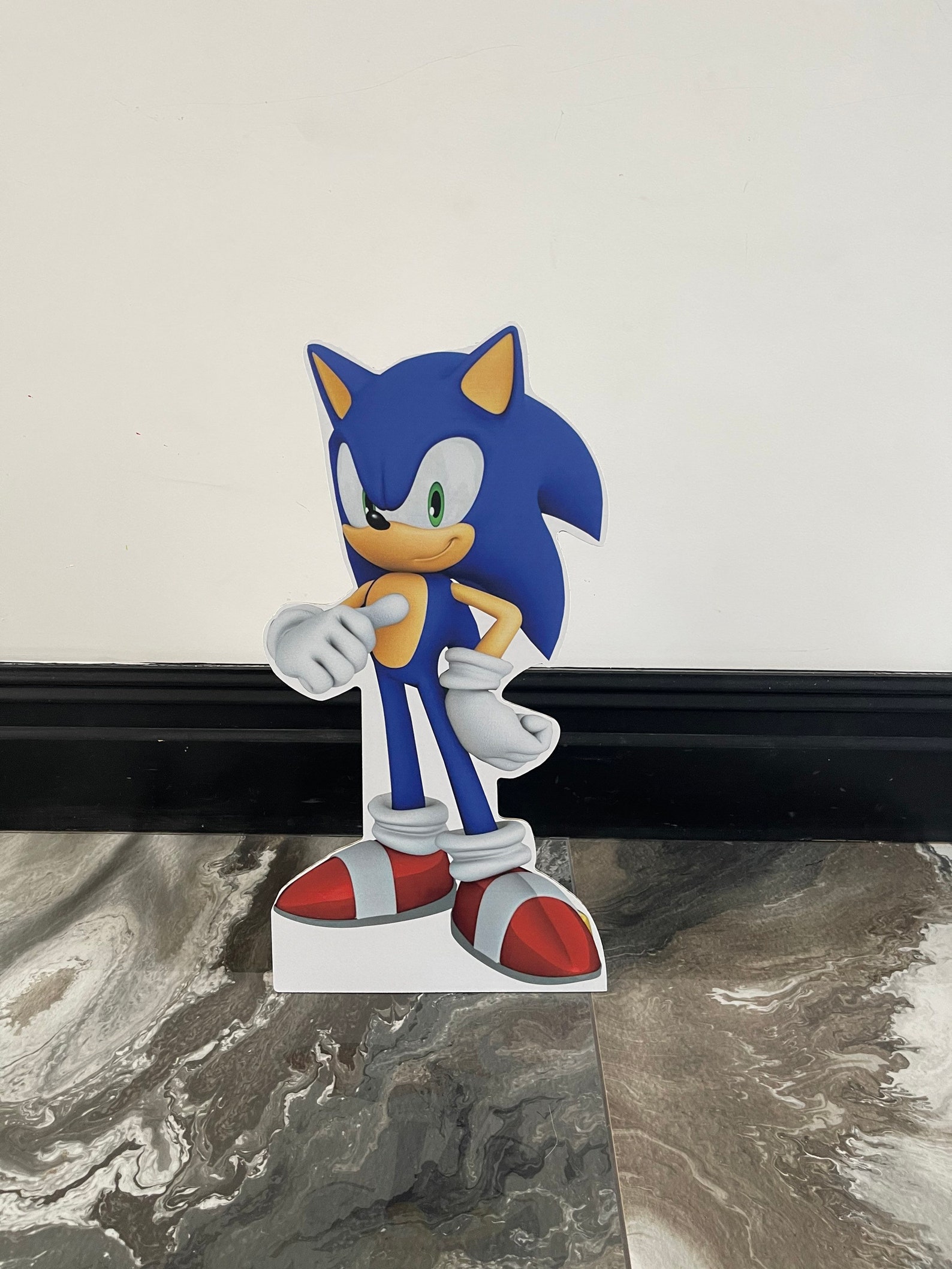 Sonic Cardboard Cutout Standee Standup Party Prop 2ft - Etsy Finland