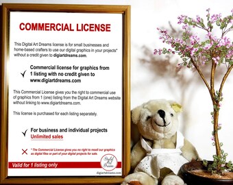 Extended Commercial License Unlimited Sales for the 1 Clip Art - Etsy