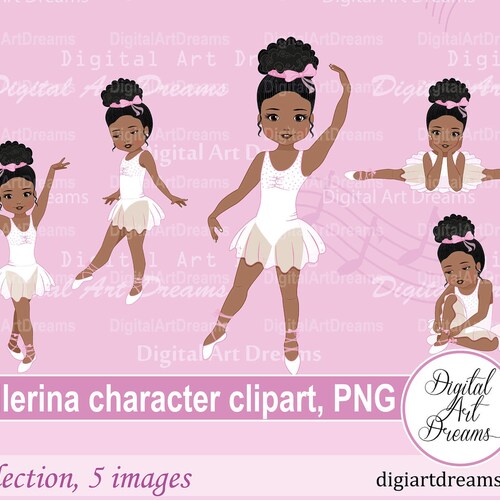 Ballerina Clip Art Set-ballet Watercolor Clipart-cute - Etsy
