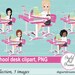 School Clipart - Desk Clipart - Little Girl Clipart - Png Images ...