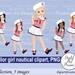 Nautical Clipart - Sailor Girl Clipart - Nautical Girl Clipart ...