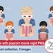 Popcorn Clip Art, Little Boys Clipart, Movie Night, Movies Png, Cute ...
