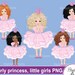 Princess Clipart - Little Girl Clipart - Princess Crown Clipart - Pink ...