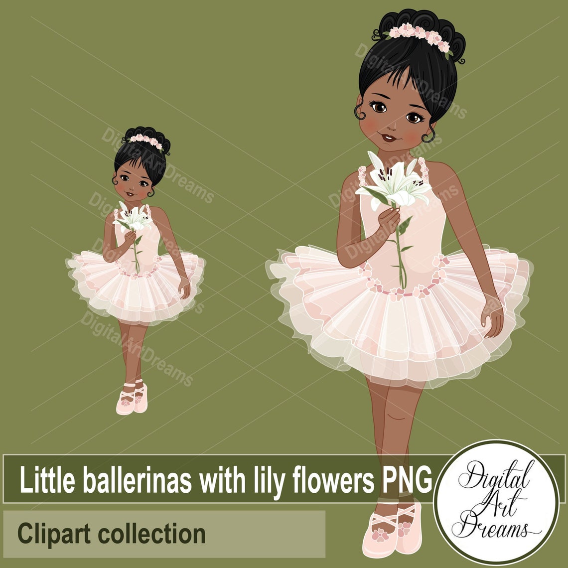 Little Ballerina Clip Art Ballet Rehearsal Cute Girl | Etsy