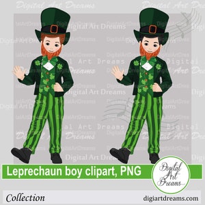 Leprechaun Clipart - Patrick Day Png - Leprechaun Clip Art - Cute Boy ...