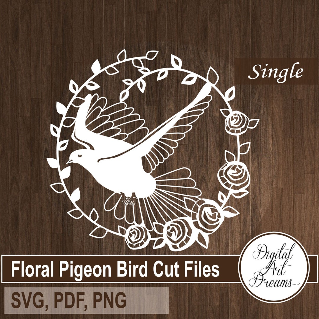 Bird SVG Cut Files - Paper Cutting Art - Pigeon Papercut - Papercutting ...