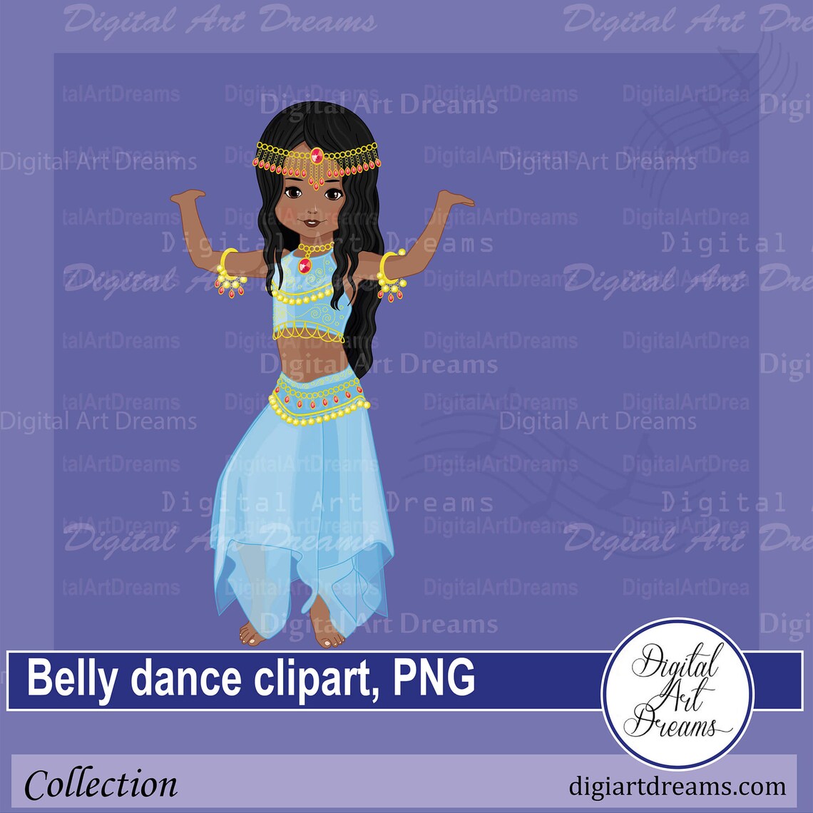 Belly Dance Clipart Little Girl Png Cute Dancer Dancing - Etsy
