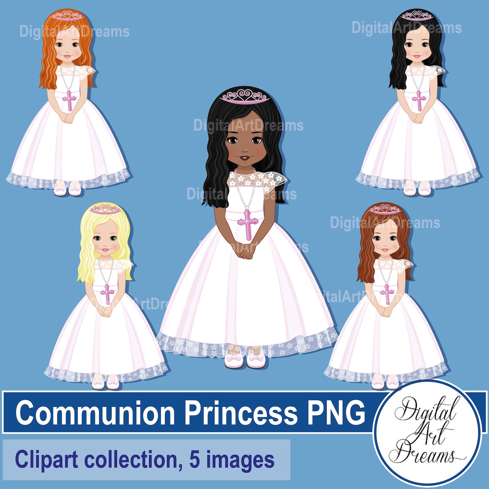 First Communion Clipart - Girl Png - Religious Clip Art - Cross Clipart ...