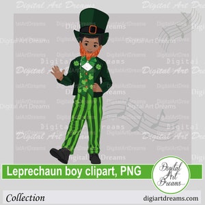 Leprechaun Clipart - Patrick Day Png - Leprechaun Clip Art - Cute Boy ...