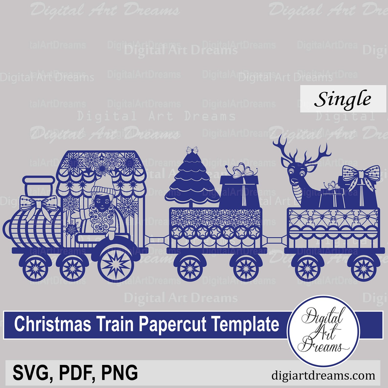 Christmas Train SVG Christmas SVG Papercut Svg Files for - Etsy