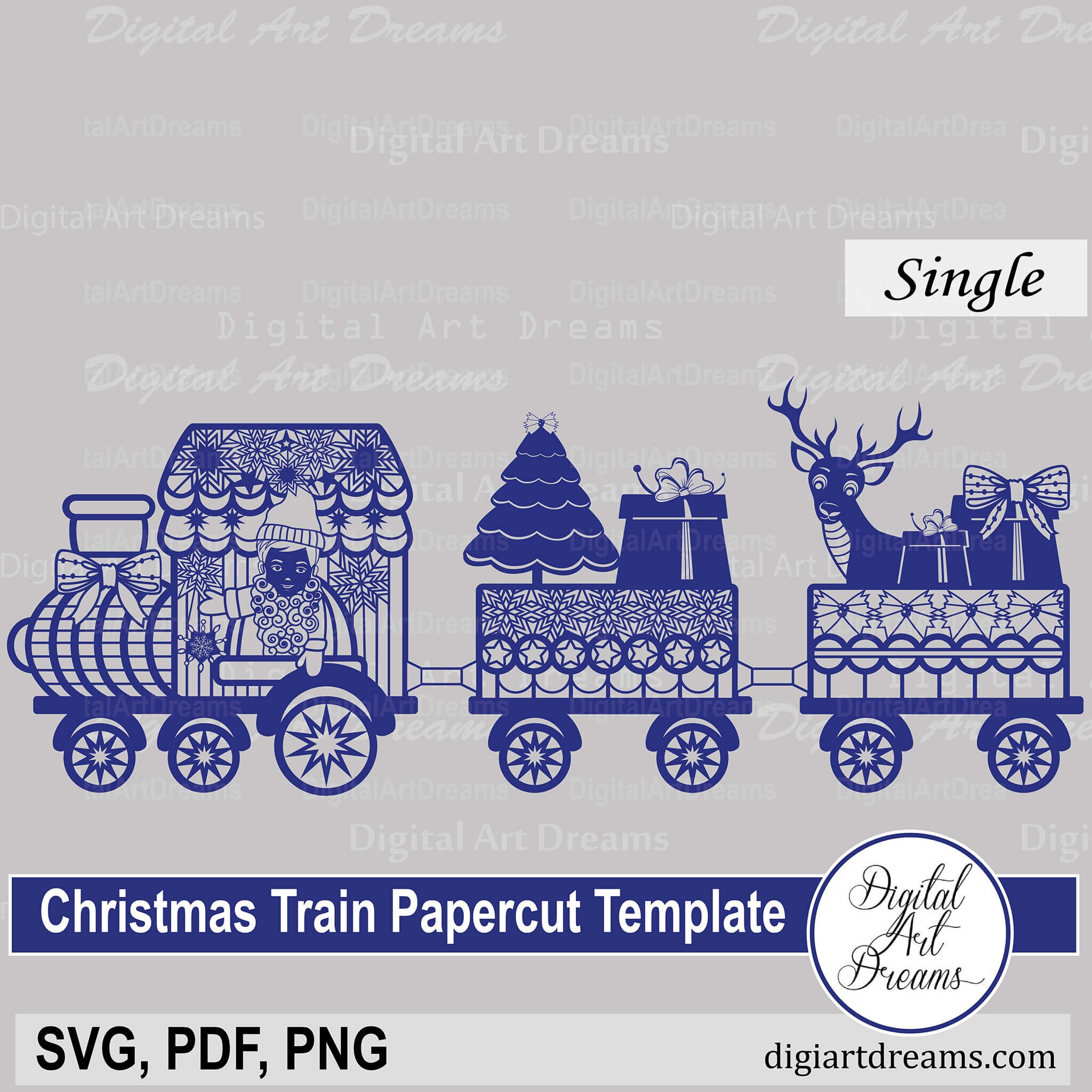 Christmas Train SVG Christmas SVG Papercut Svg Files for - Etsy