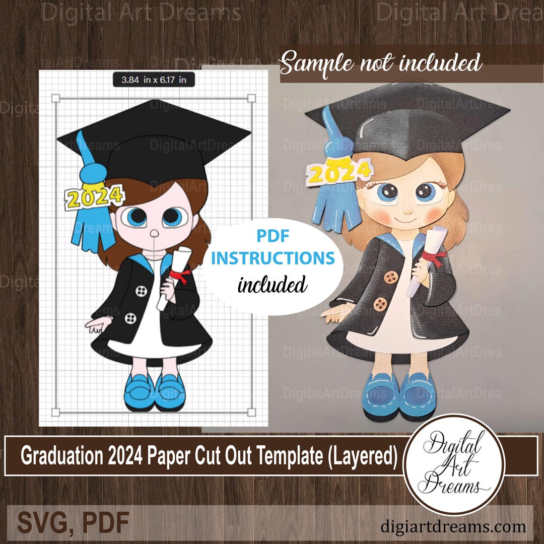 Graduation SVG Cut Outs, Layered Cut Files, Paper Piecing, Scrapbook ...