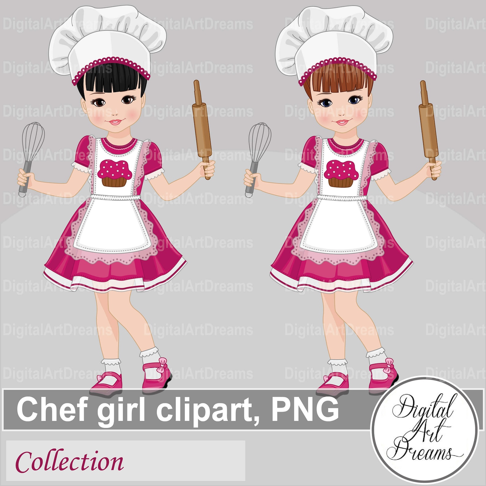 Chef Clipart Baking Clipart Little Girl Clip Art Cooking Party Clipart ...