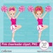 Cheerleader Clipart - Girls in Pink Uniform - Cute Little Girls Clipart ...