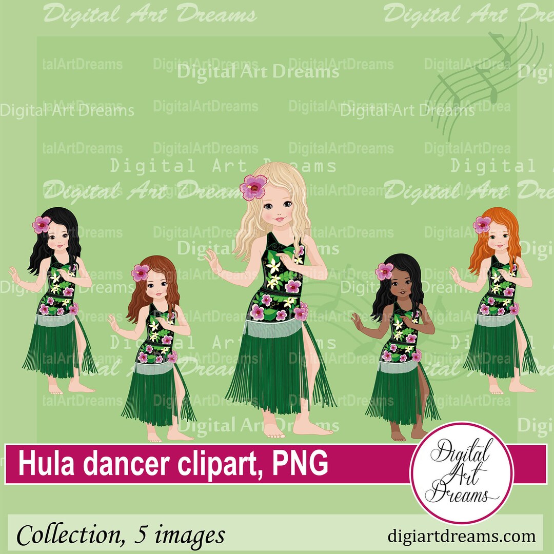 Hawaii Clipart - Little Girl Clipart - Hula Dancer Png - Hula Girl ...