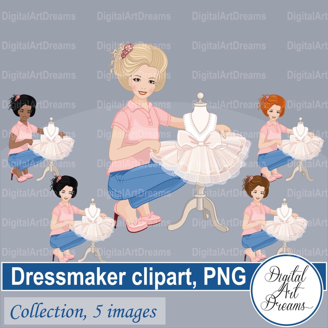 Dressmaker Clipart, African-american Woman Png, Children's Tailor ...