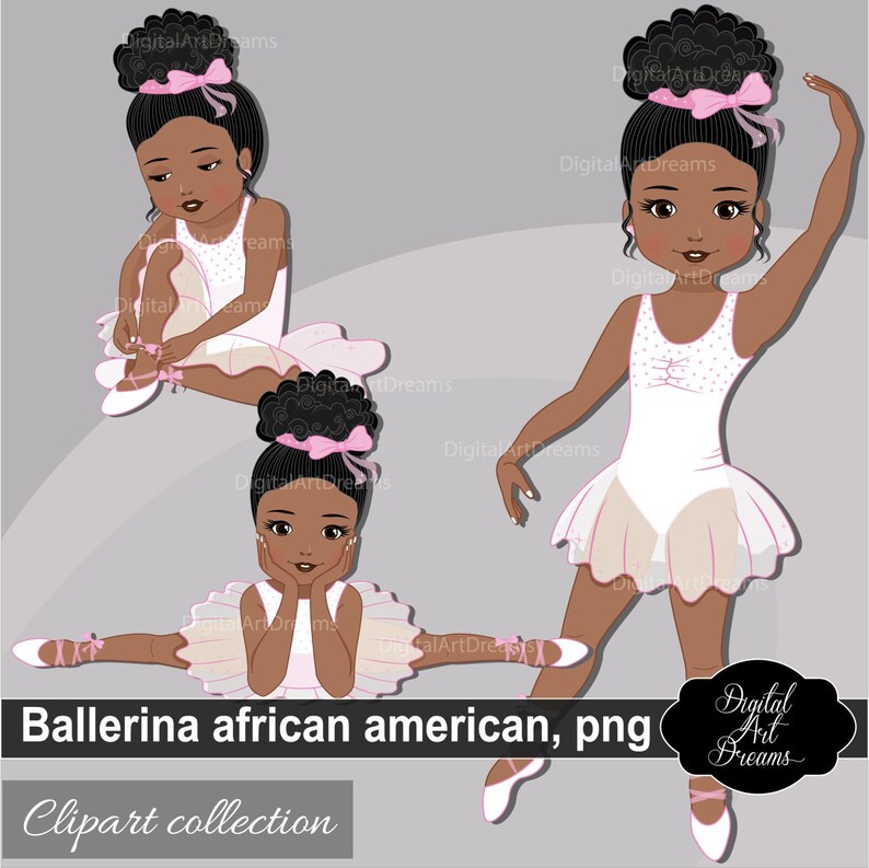 Ballerina Clipart African Ballet Dancer Ballerina Wall Art - Etsy