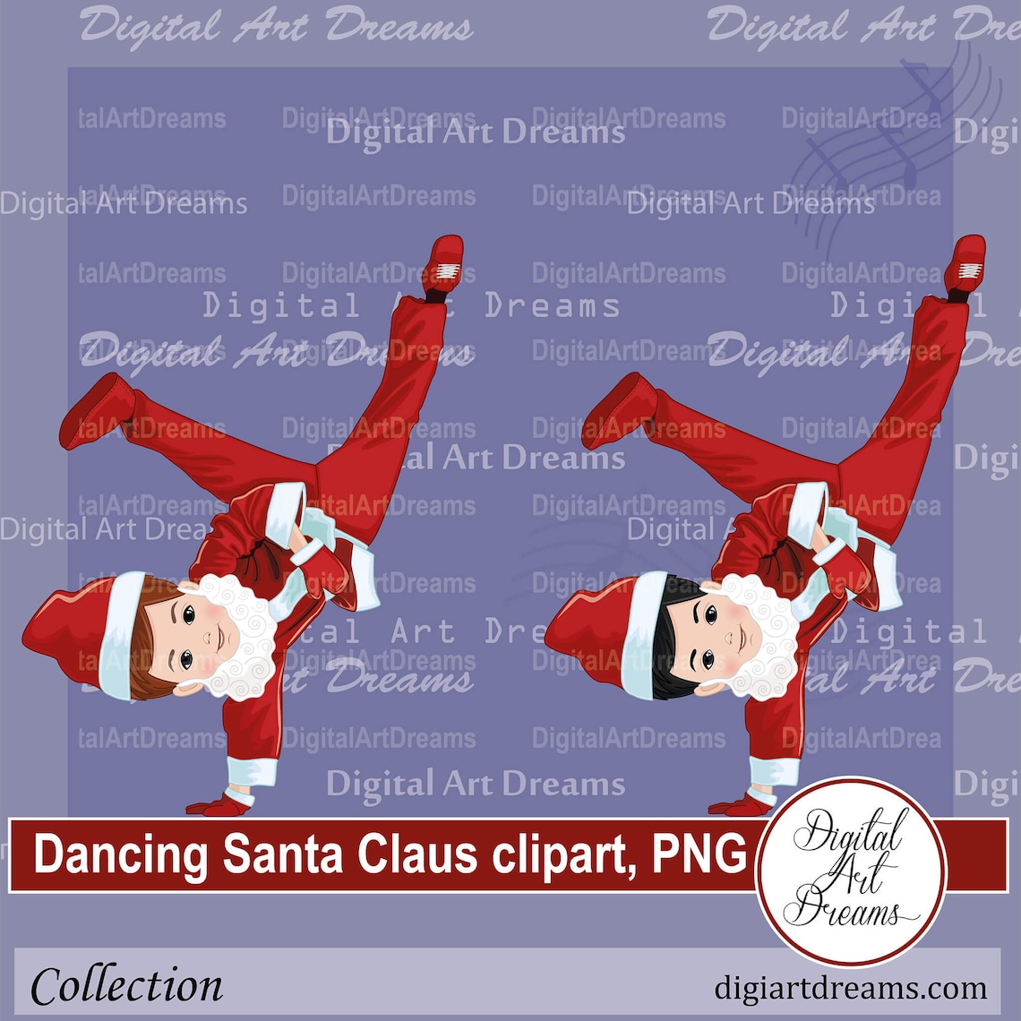 Dancing Santa Claus Clipart Christmas Clipart Little Boy | Etsy