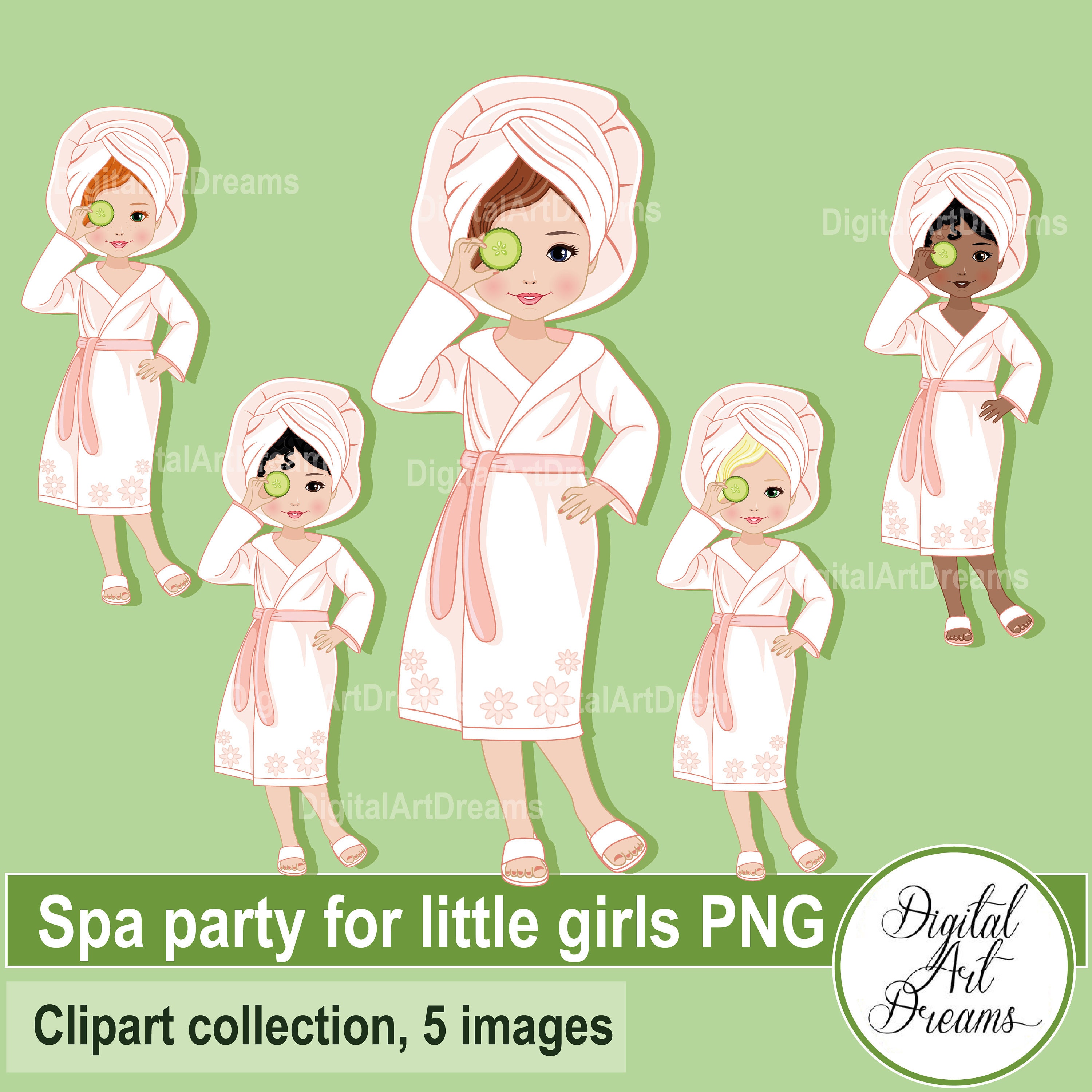 Spa Birthday Party Clipart