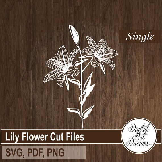 Flower SVG File Lily Paper Cutting Template Paper Cut Out | Etsy