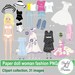 Paper Doll Clipart, Woman Dress up Clip Art, Cute Character Graphics ...