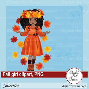 Fall Girl Clipart - Autumn Girl Png - Fall Clip Art - Cute Characters ...