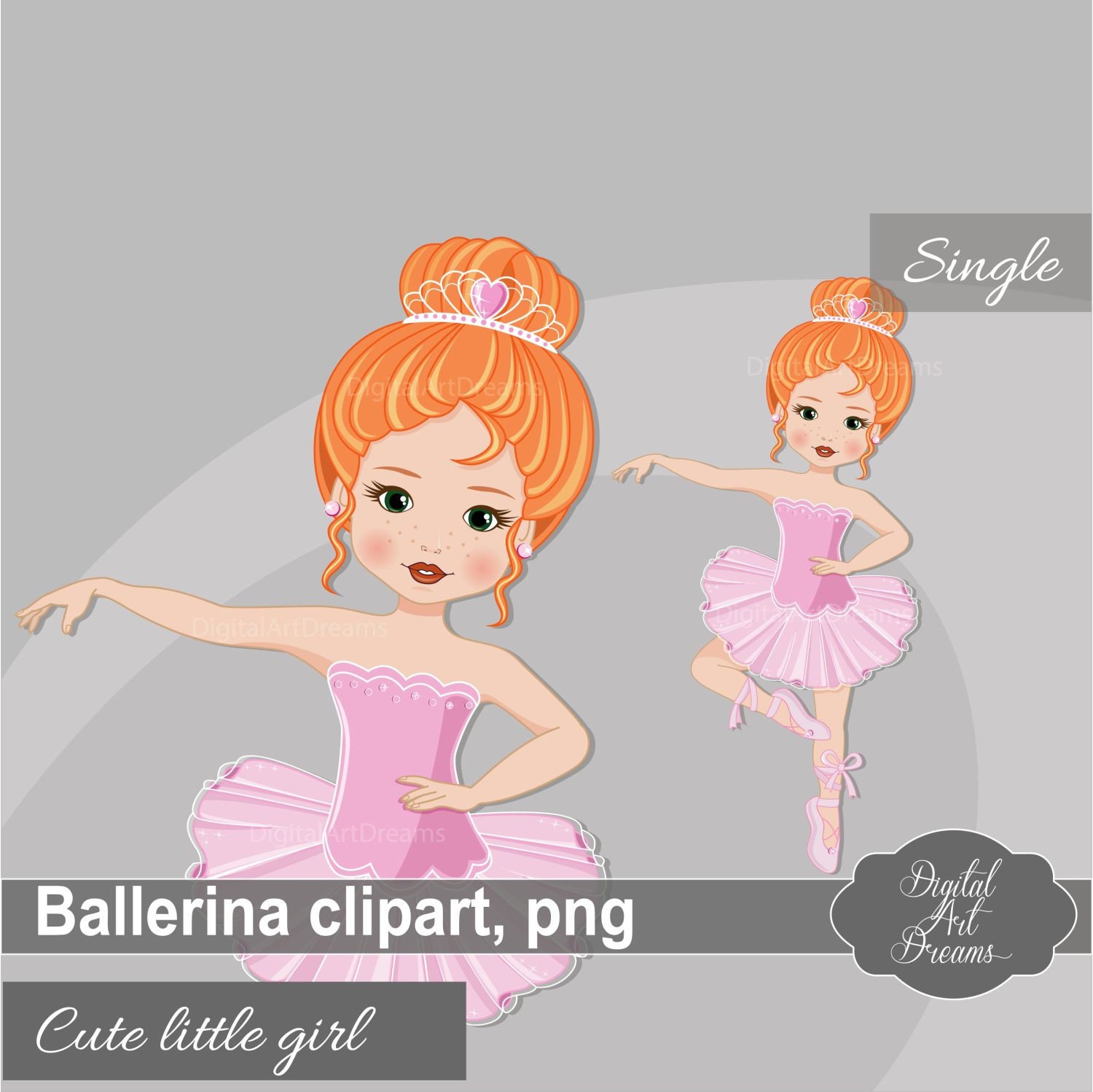 Ballerina Girl Clipart, Ballet Graphics, Cute Character, Dance Clip Art ...