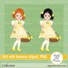 Girl With Lemons Clipart, Lemon Images, Little Girl Png, Cute ...