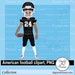 Football Clipart American Football Png Little Boy Player Images Black ...