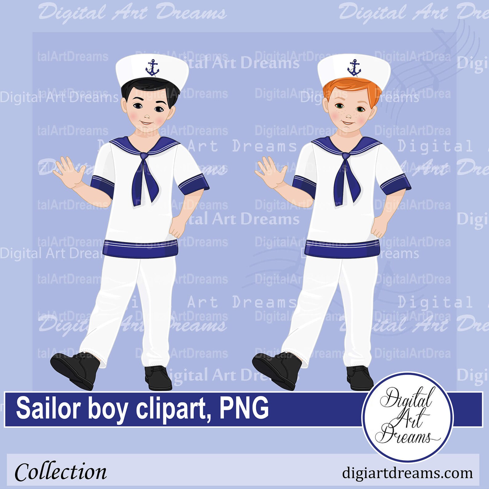 Nautical Clipart Sailor Boy Clipart Nautical Boy Clipart - Etsy