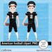 Football Clipart American Football Png Little Boy Player Images Black ...