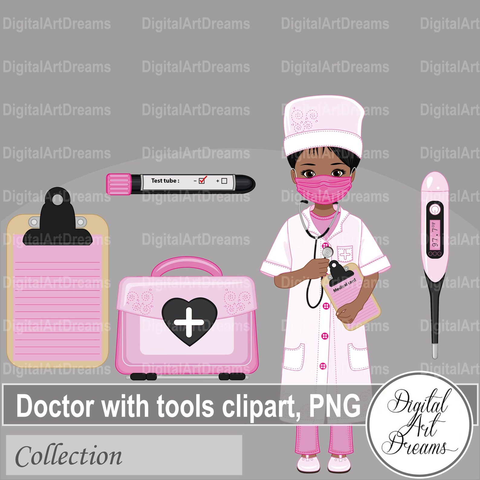 Doctor Tools Clipart - Doctor Clip Art - Little Girl Digital Drawing ...