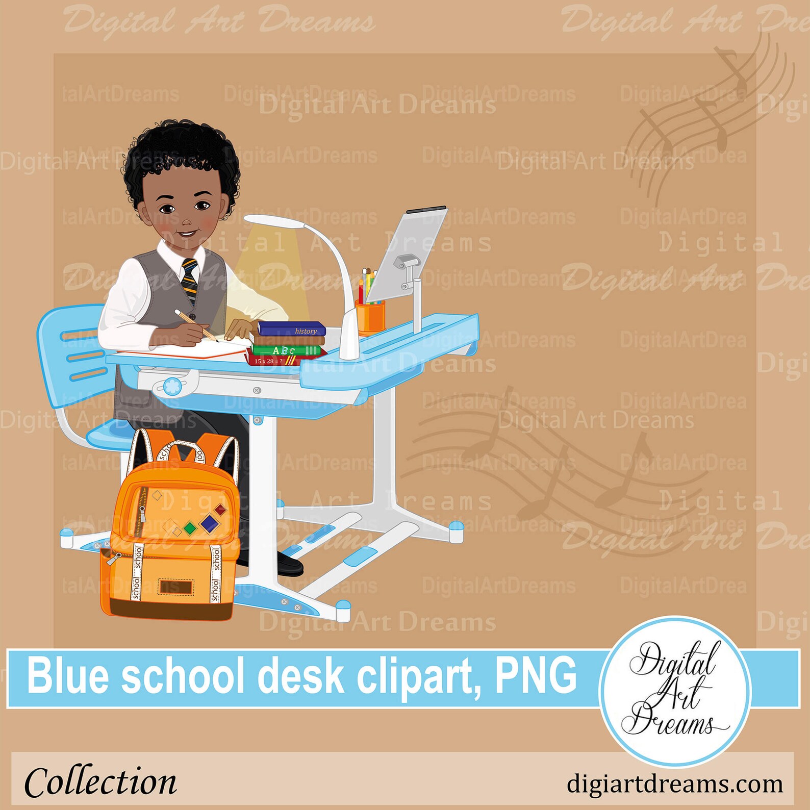 School Desk Clipart Little Boy Clipart Png Images School - Etsy