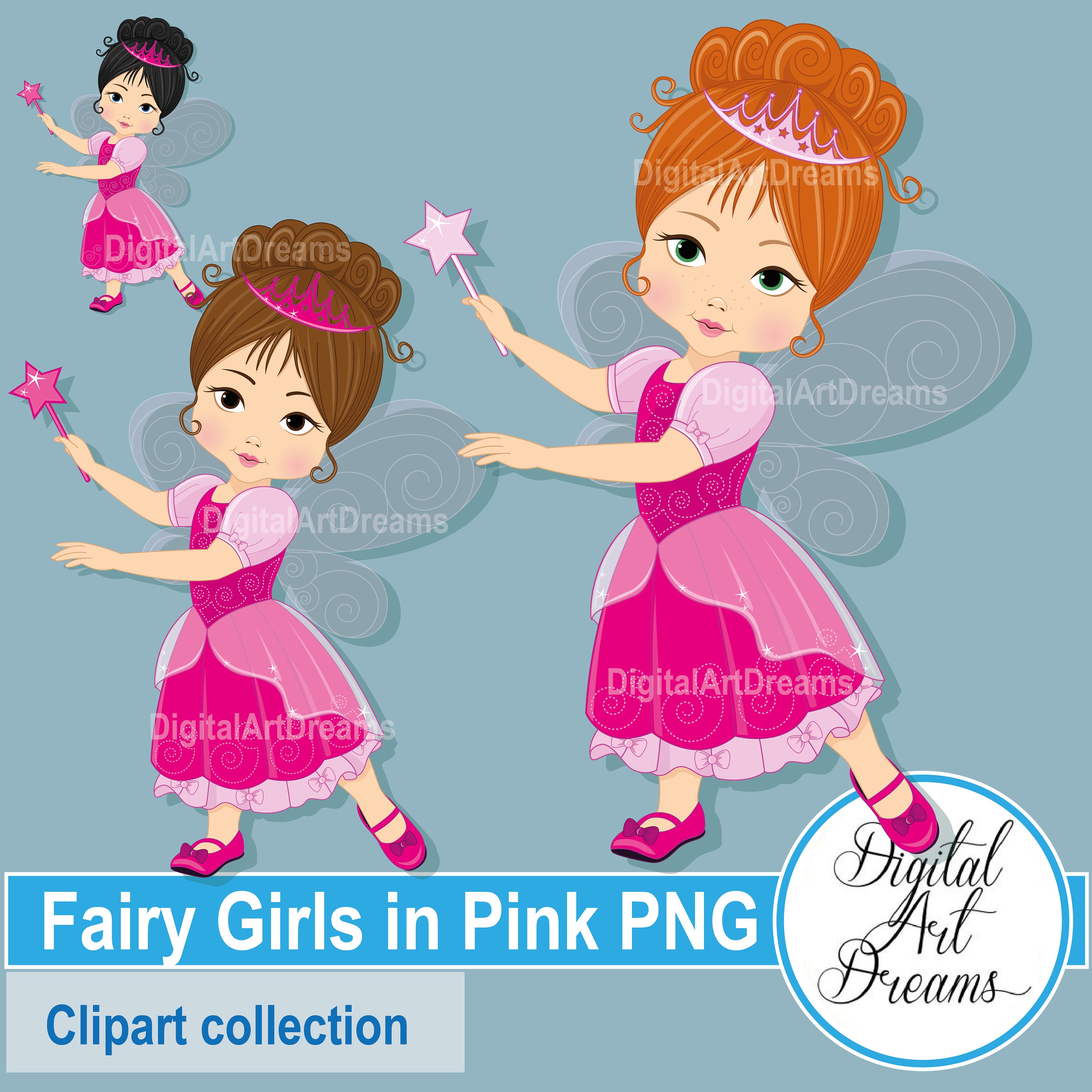 Fairies Clipart Fairy Girl Clip Art Cute Character Graphics - Etsy Ireland