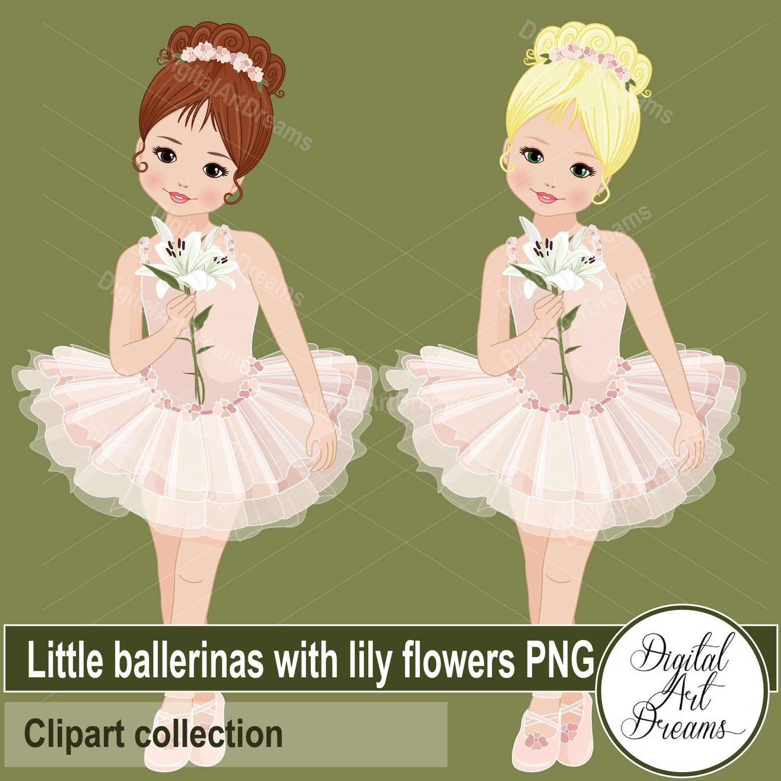 Little Ballerina Clip Art Ballet Rehearsal Cute Girl | Etsy