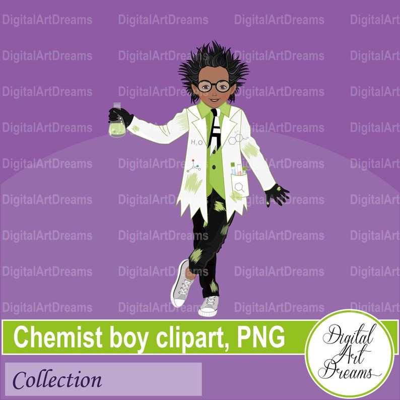 Science Clipart Chemistry Clipart Little Boy Png - Etsy