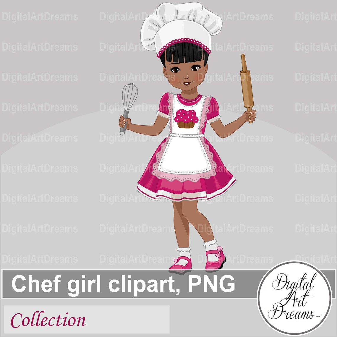 Chef Clipart Baking Clipart Little Girl Clip Art Cooking | Etsy