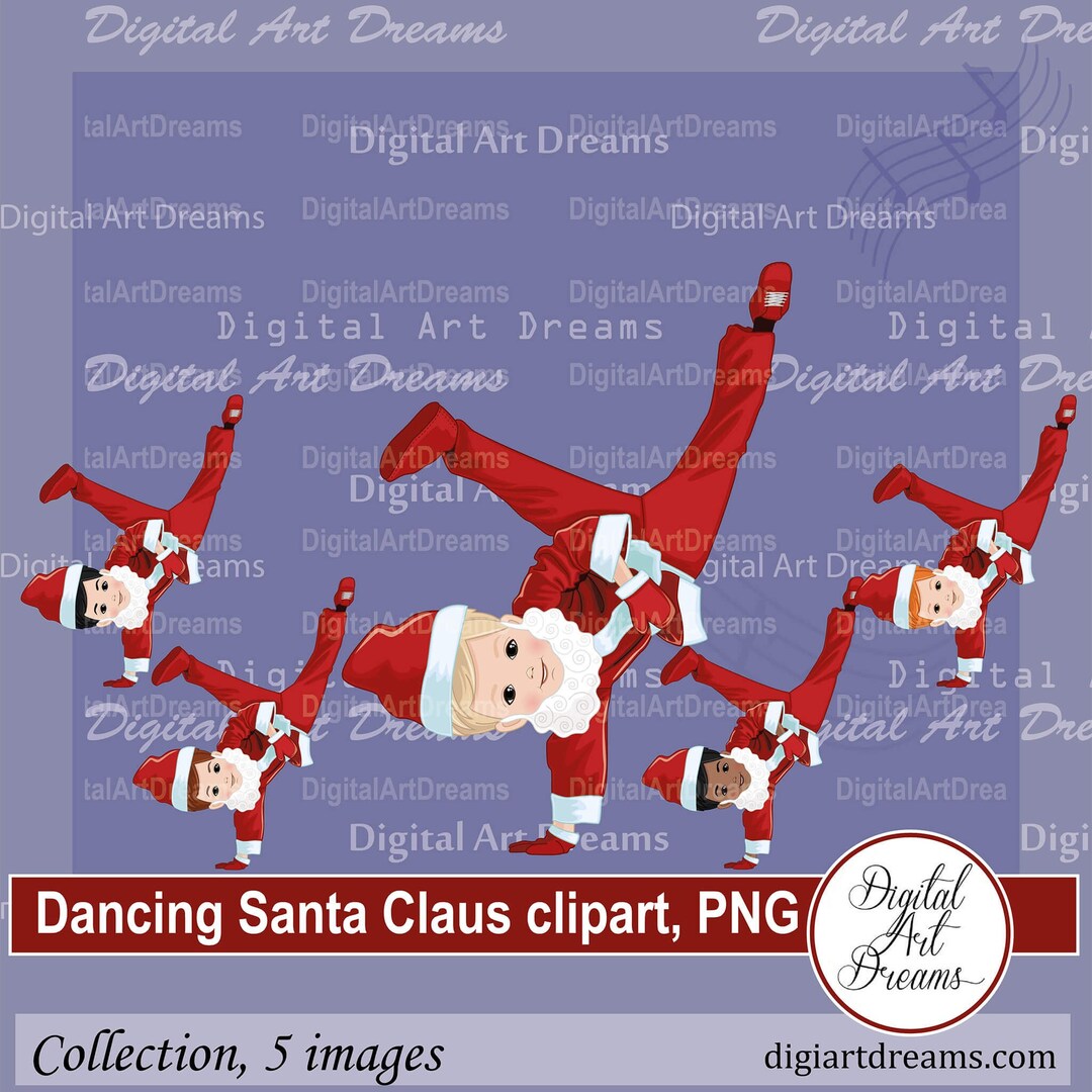 Dancing Santa Claus Clipart - Christmas Clipart - Little Boy Clipart ...