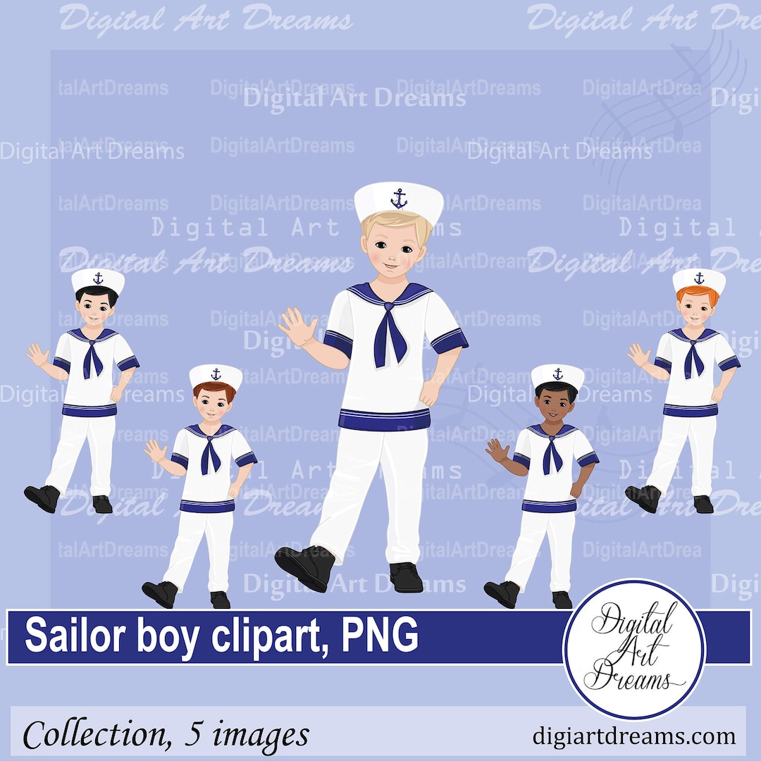 Nautical Clipart - Sailor Boy Clipart - Nautical Boy Clipart ...