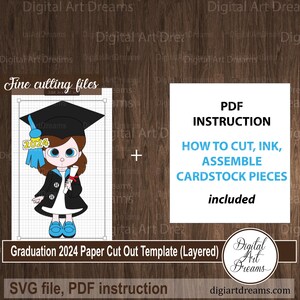 Graduation SVG Cut Outs, Layered Cut Files, Paper Piecing, Scrapbook ...
