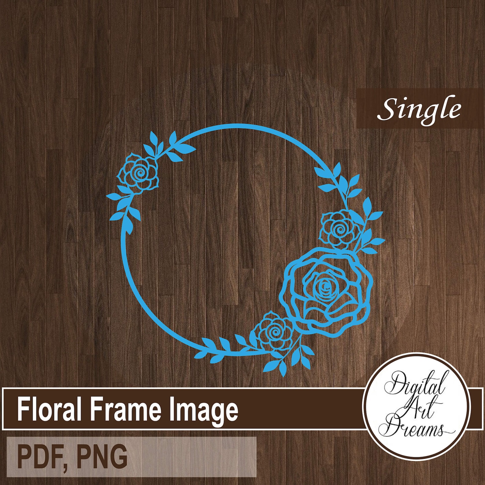Round floral frame SVG file Floral paper cut SVG for | Etsy