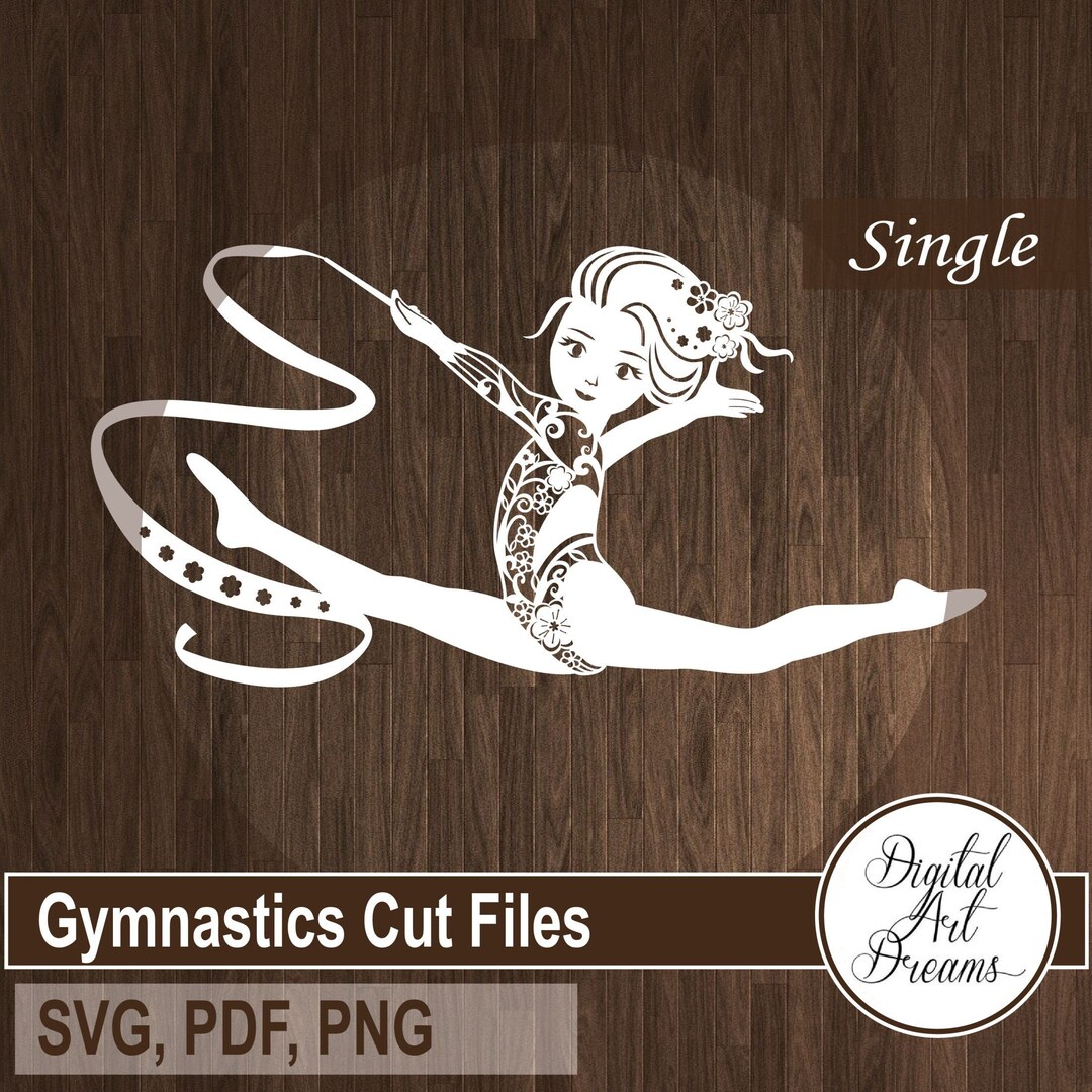 Gymnastics SVG Files - Floral Paper Cut - Girl Svg Files - SVG for ...