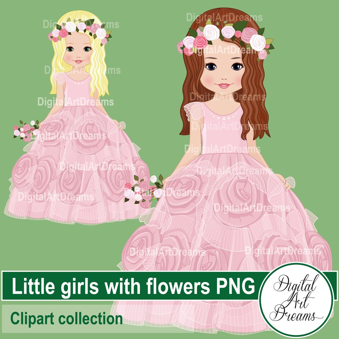 Flower girl clipart Mothers day clipart Wedding clipart | Etsy