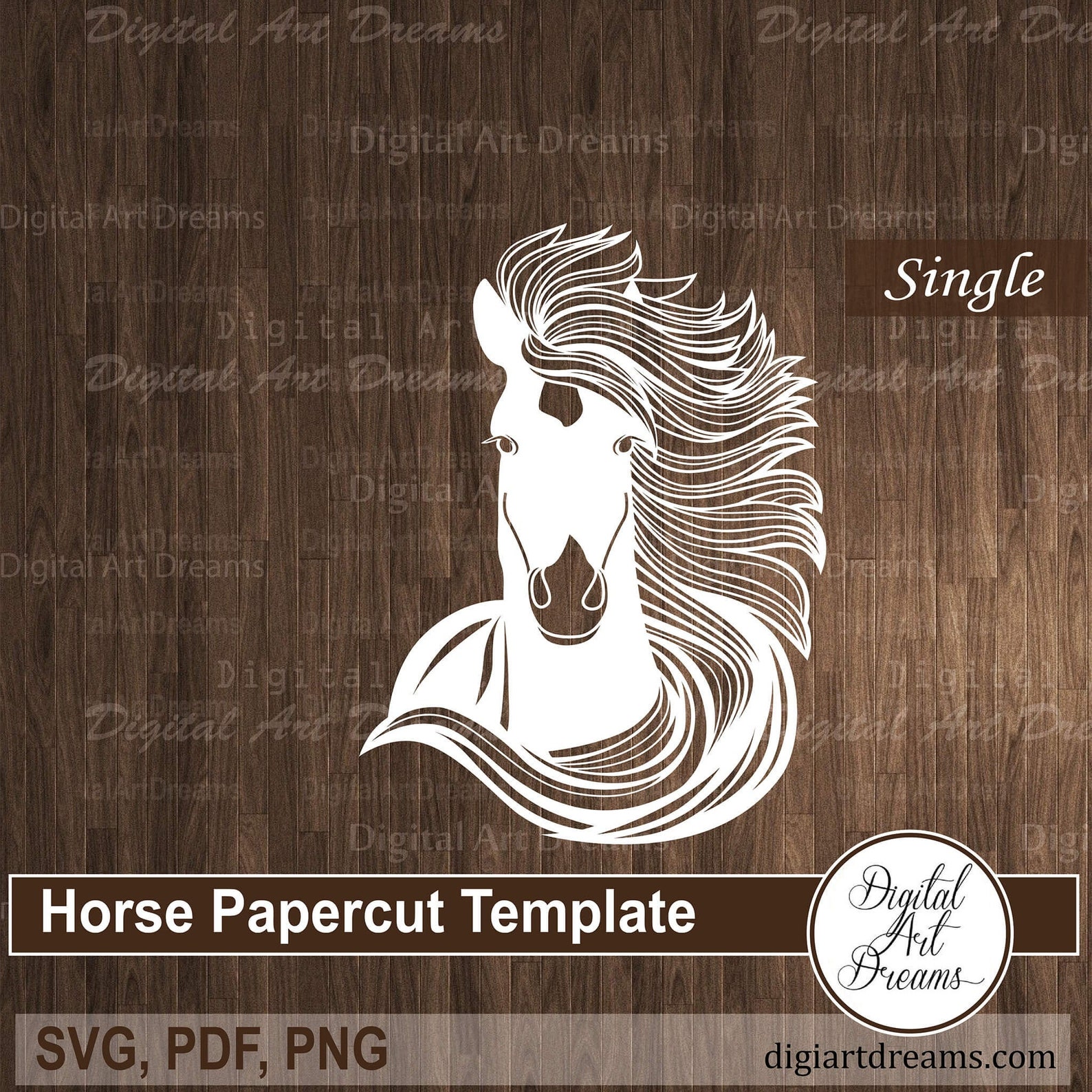 Horse SVG File Paper Cut Out Designs Cute Horse Head - Etsy
