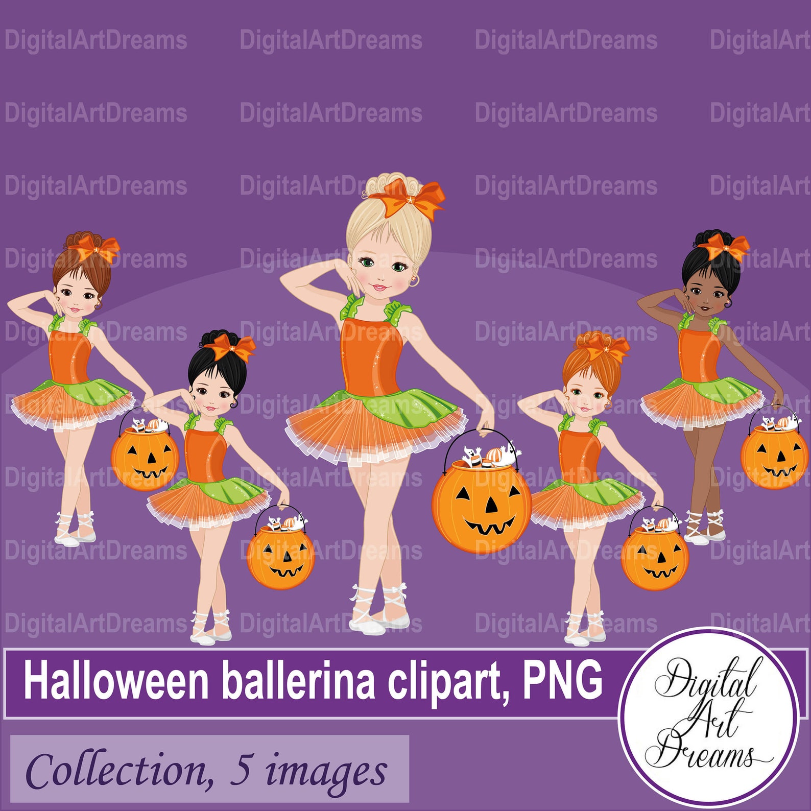 Halloween Ballerina Clipart Halloween Clipart Ballerina - Etsy